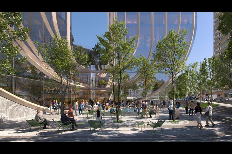 BIG unveils plans for Manhattan towers connected by cantilevered ...